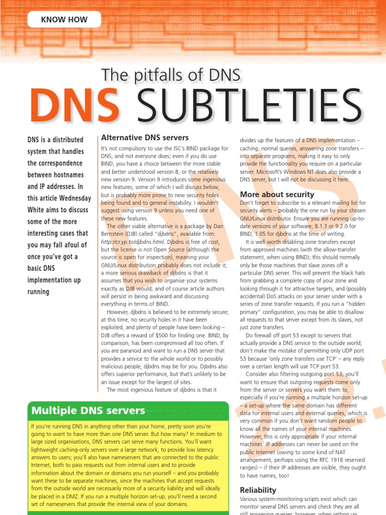 DNS Servers | PDF | Osi Protocols | Data Transmission