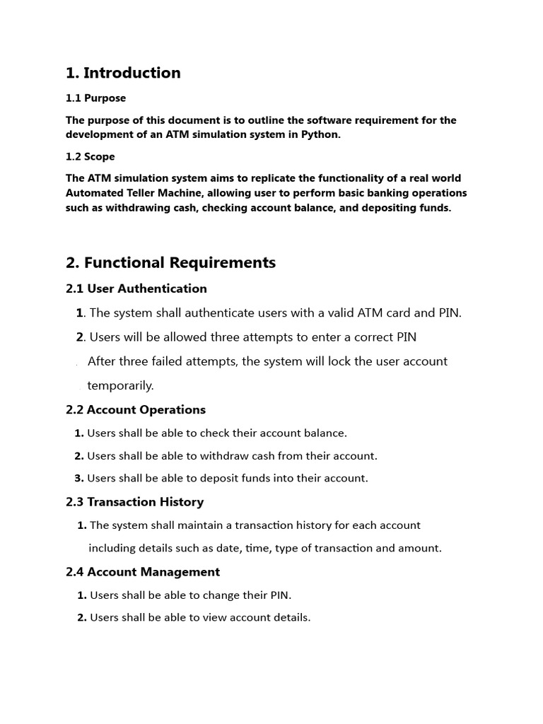 Srs 2 | PDF | Automated Teller Machine | Personal Identification Number