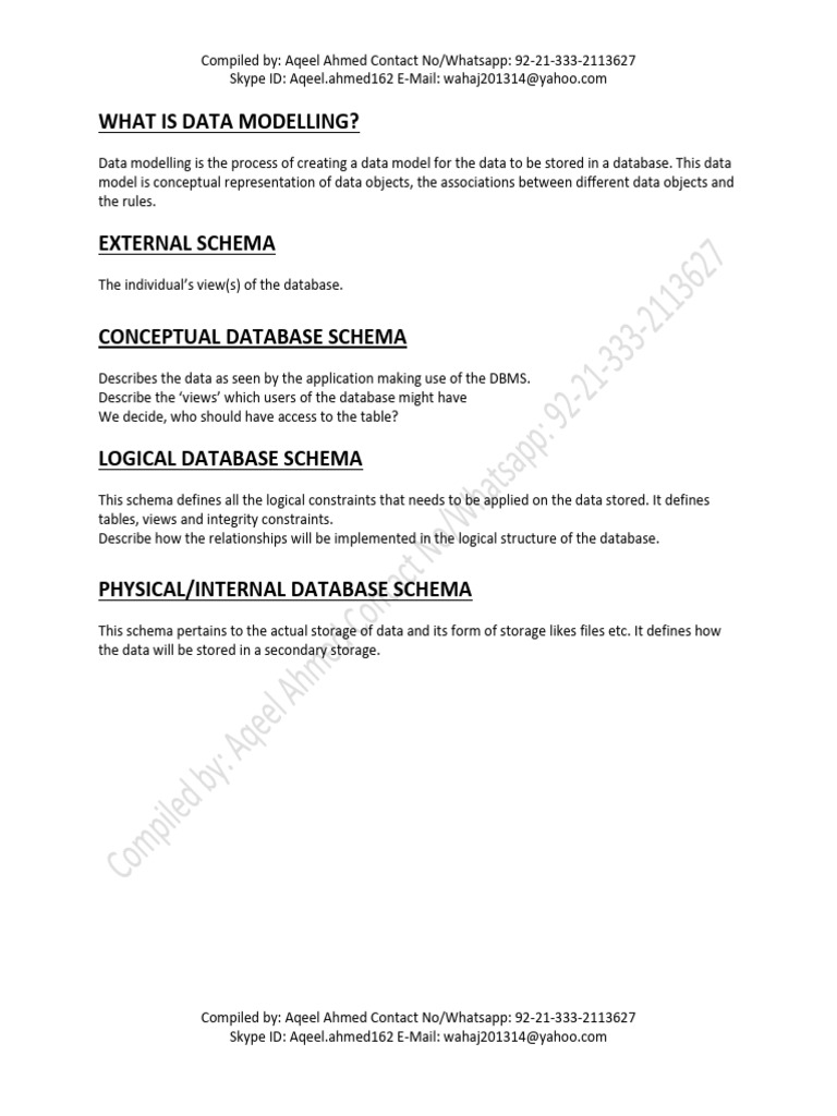 1.8.2 Database | PDF | Databases | Data Model