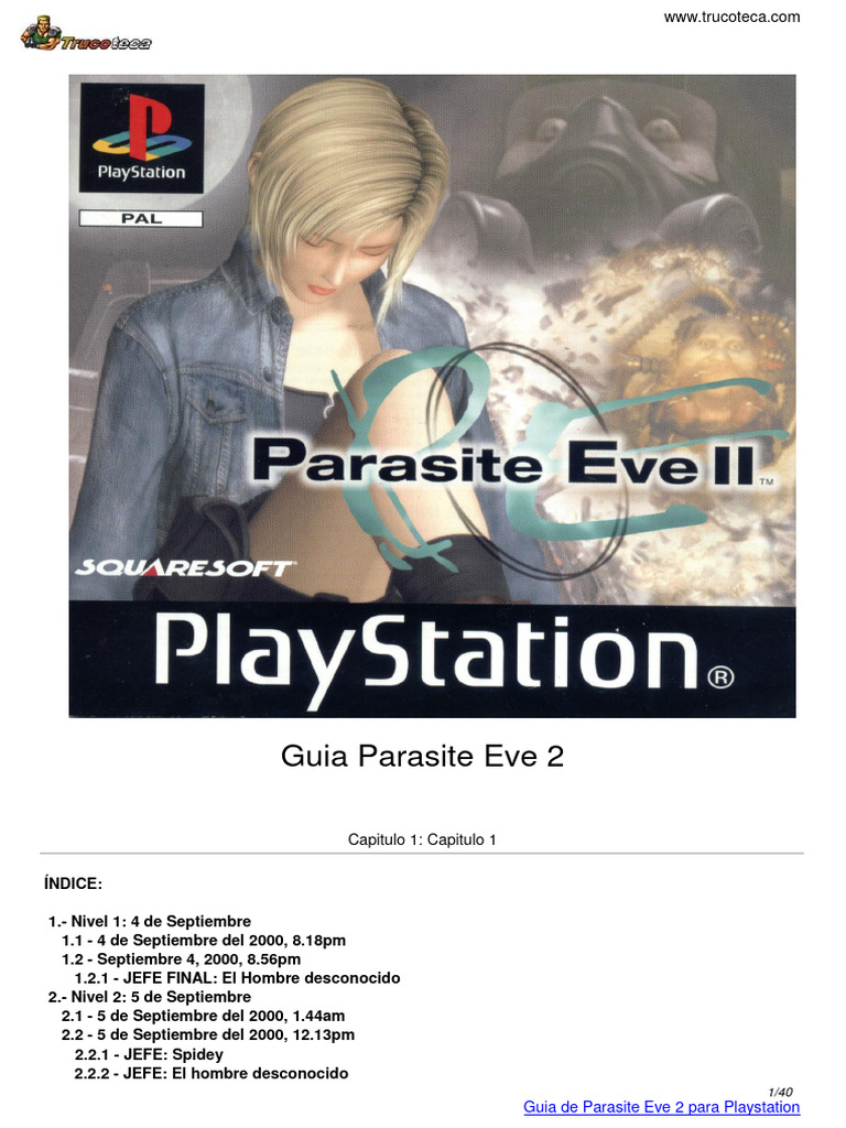 Guia Parasite Eve II PSX | PDF