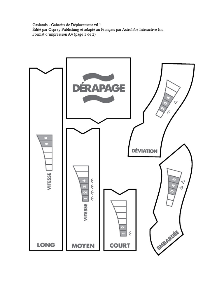Gabarits de Déplacement Gaslands v6.1 | PDF