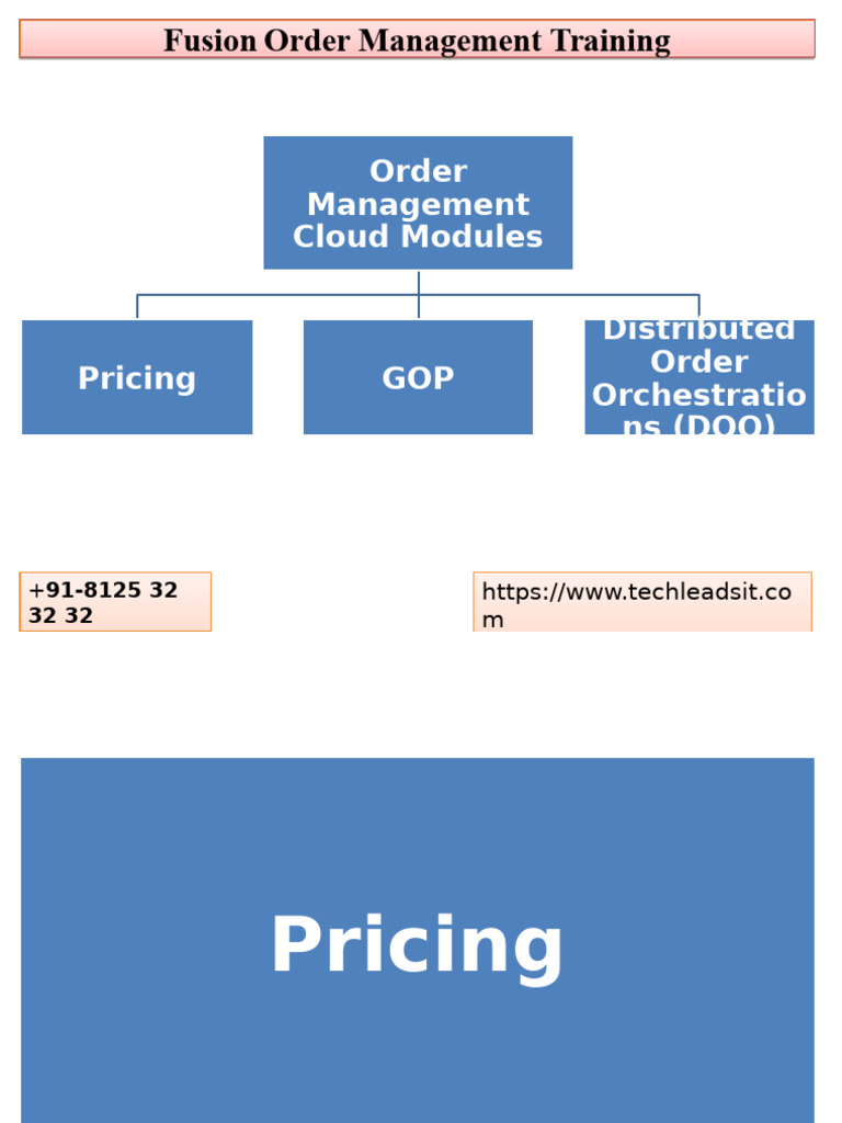 Fusion Order Management Training Fusion Order Management Training | PDF