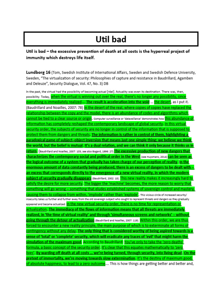 Util Bad | PDF | Utilitarianism