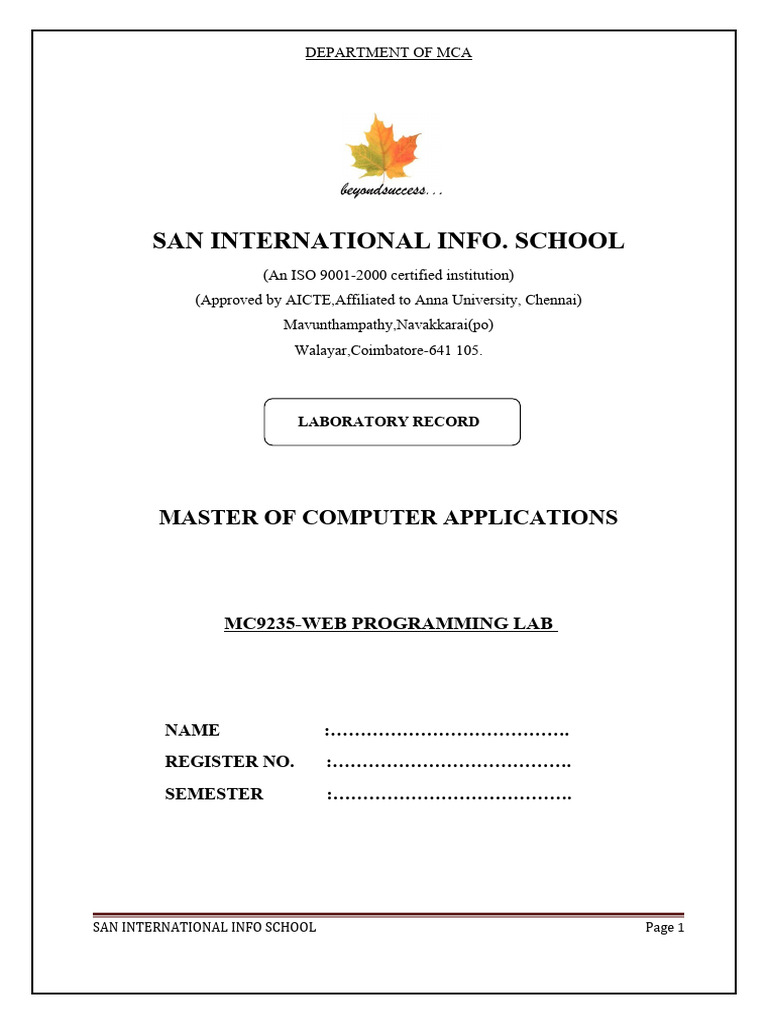 Wep Programming Lab Manual | PDF | Ip Address | Modem