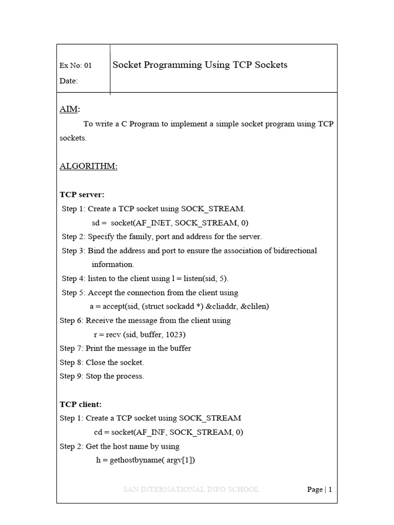 Unix LAB MANUAL | PDF | Port (Computer Networking) | Network Socket Unix LAB MANUAL | PDF | Port (Computer Networking) | Network Socket