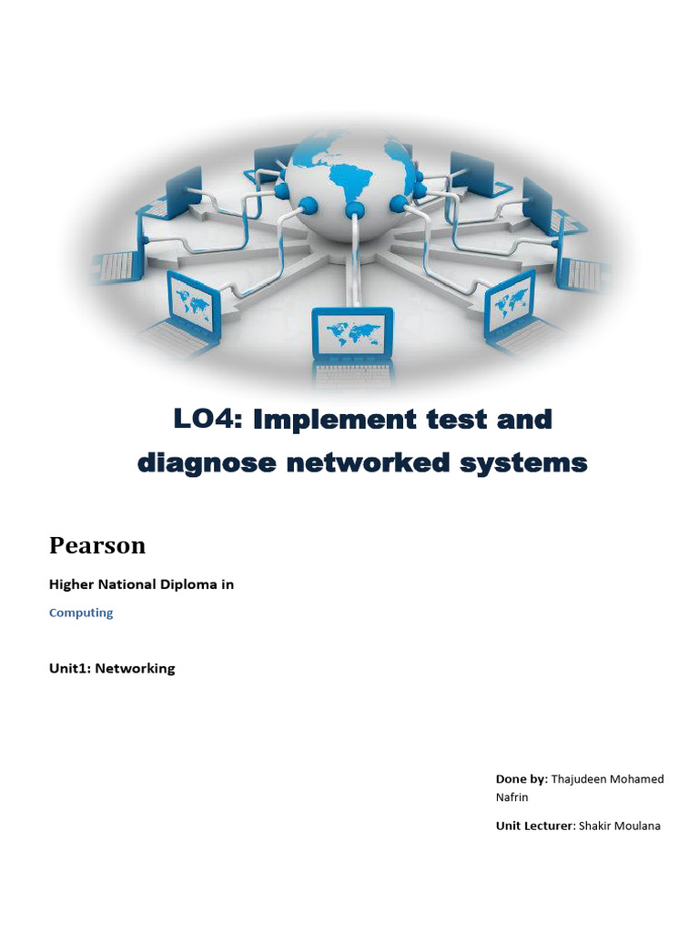 Implement and Test Network System | PDF | Ip Address | Computer Network