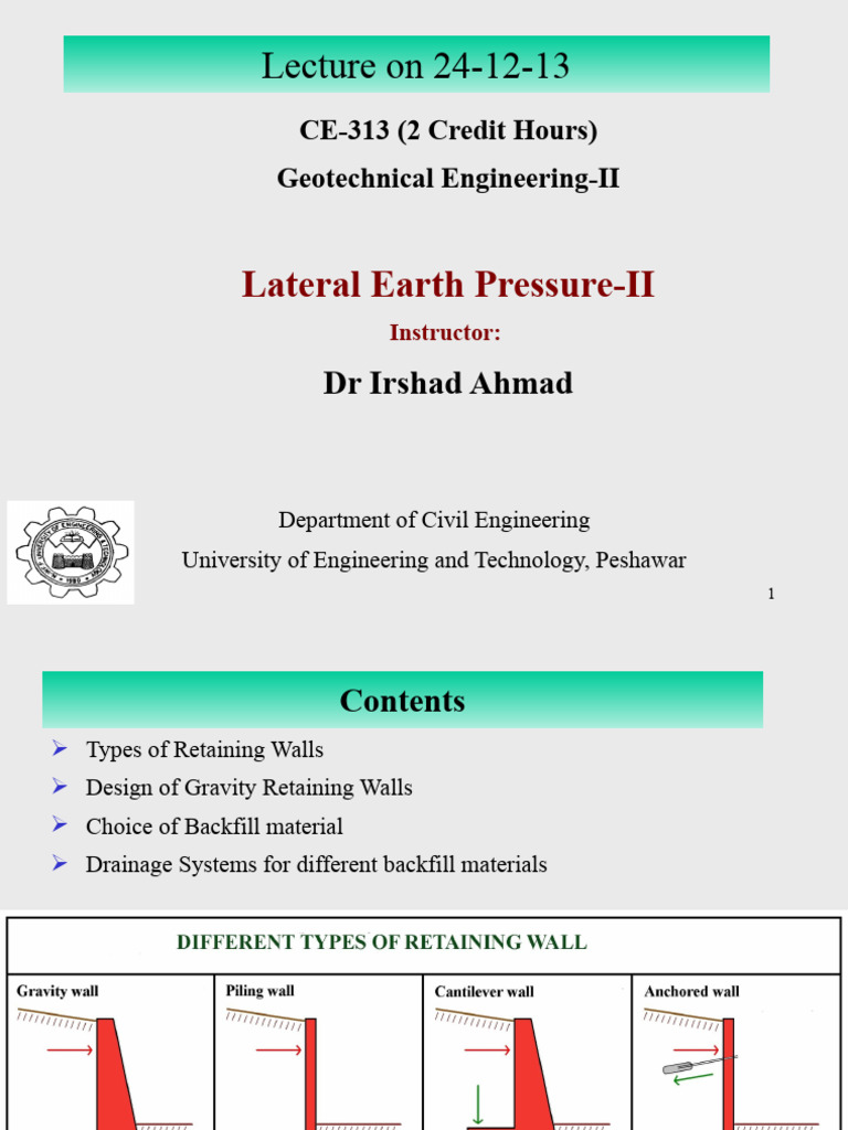 Geotechnical Engineering: Gravity Walls | PDF
