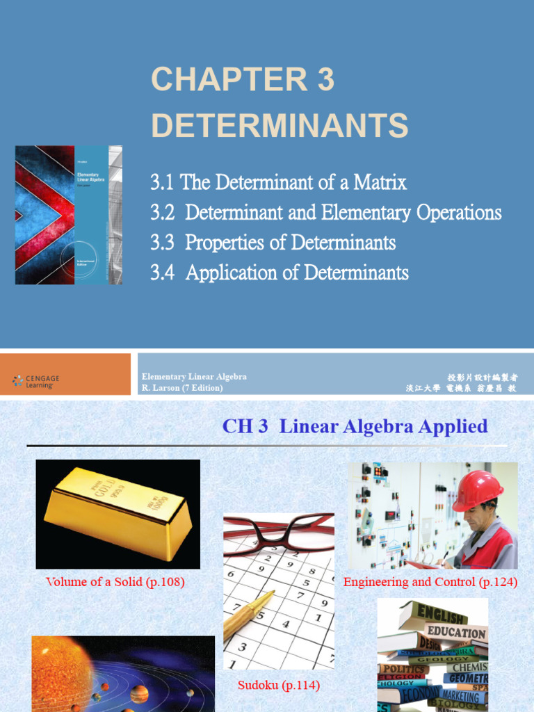 Chapter 2 | PDF | Matrix (Mathematics) | Determinant