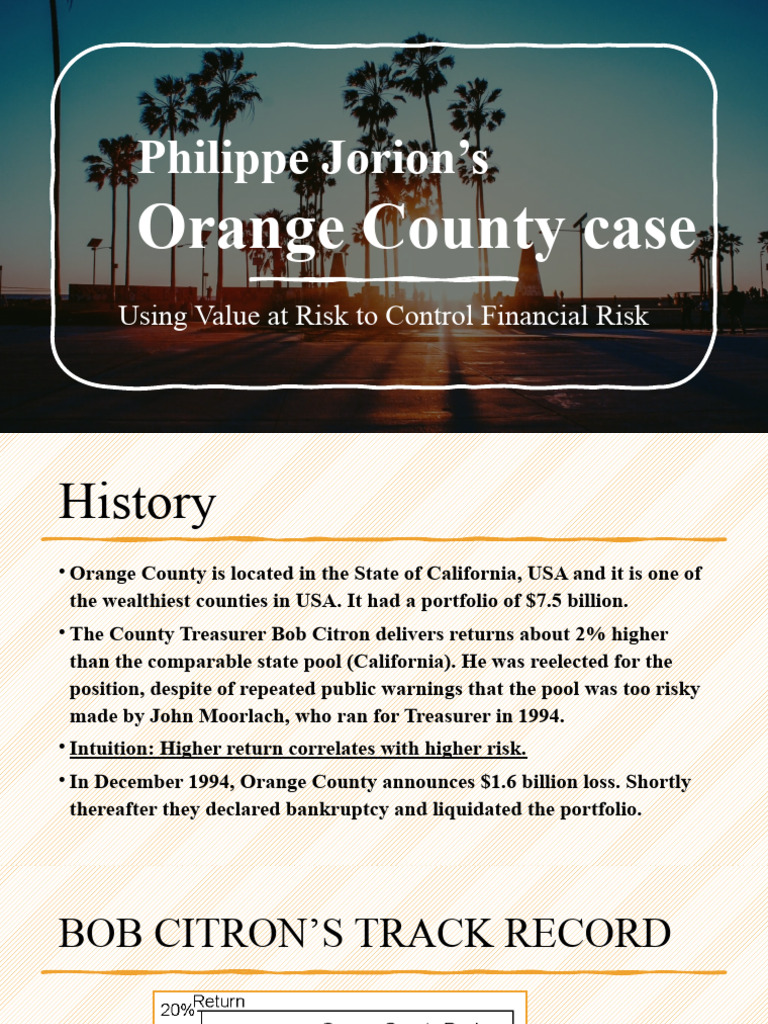 3c Orange County Case | PDF | Bond Duration | Repurchase Agreement