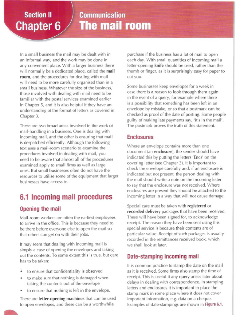 Office Administration For CSEC DR Alan Whitcomb - Chapter - 6 | PDF