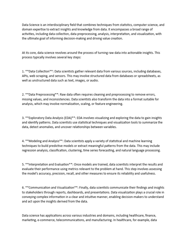 Data Science | PDF | Data Analysis | Data Science