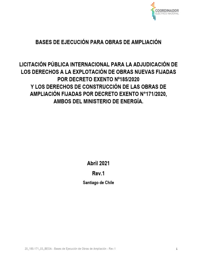 20 - 185-171 - 03 - Bases de Ejecución Obras de Ampliación (BEOA) - Rev ...