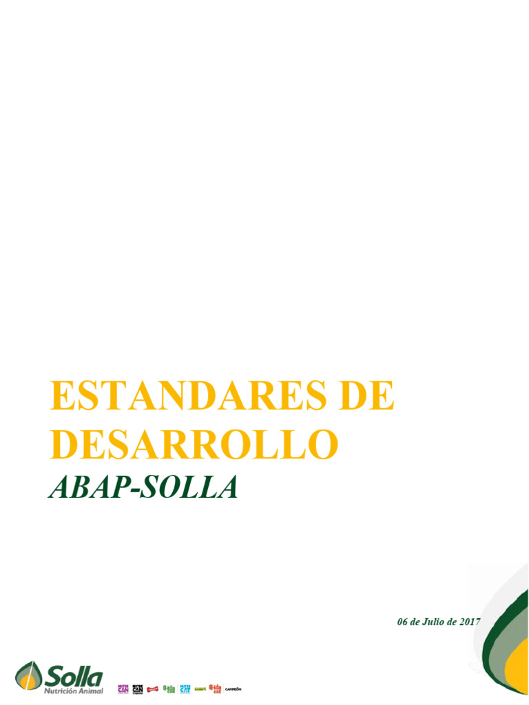 Estandares de Desarrollo ABAP Solla | PDF | Programa de computadora | Programación