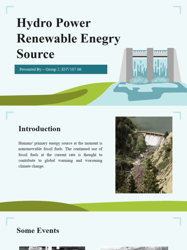 Hydro Power Renewable Energy Source | PDF | Hydroelectricity ...