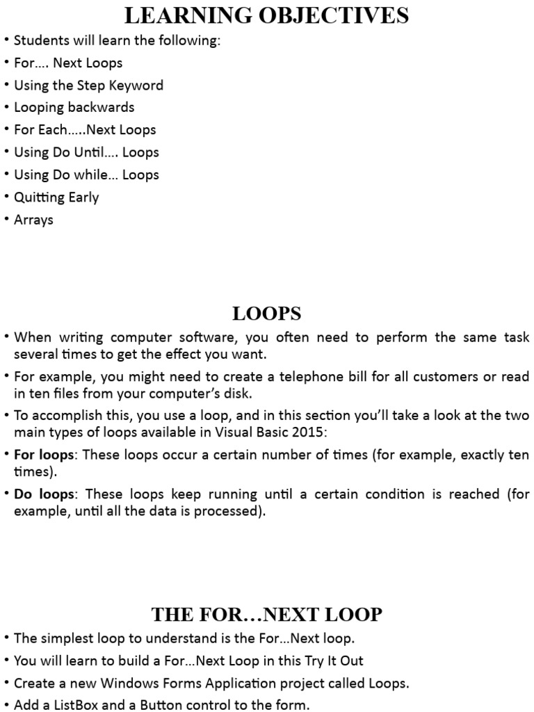 Week 7 - Loops | PDF | Control Flow | Computer File