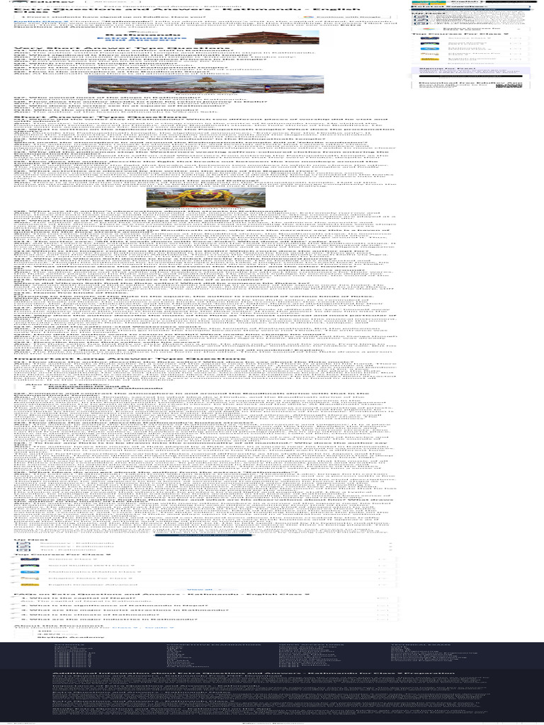 Extra Questions and Answers - Kathmandu - English Class 9 PDF Download | PDF | Kathmandu ...