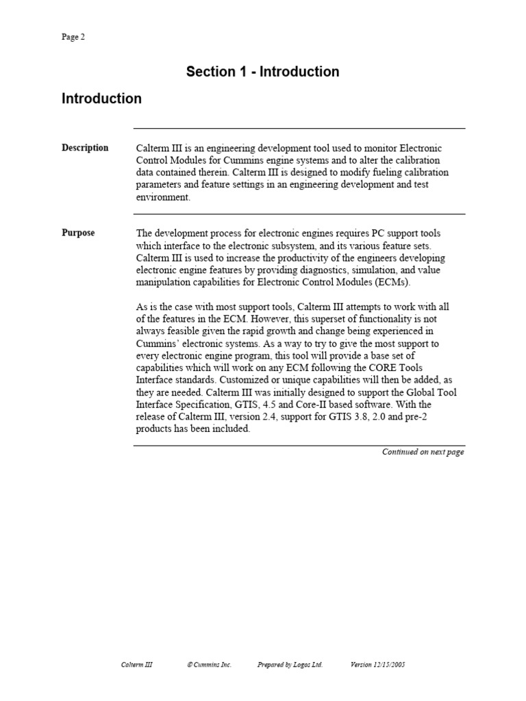 7667-UMPM-05-Calterm III User Manual 4 | PDF