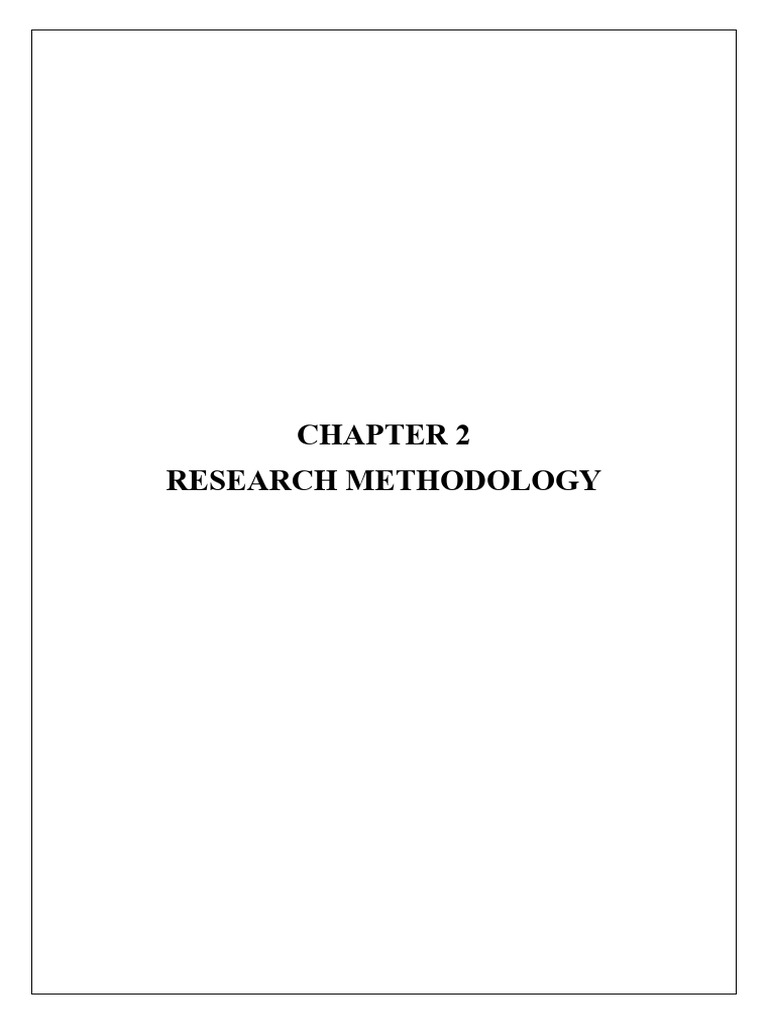 Chapter 2 | Download Free PDF | Sampling (Statistics) | Methodology