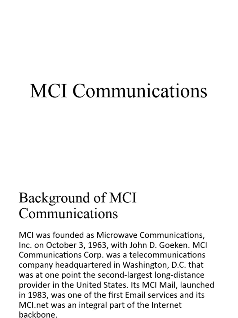 MCI Communications | PDF | Corporate Law | Corporations