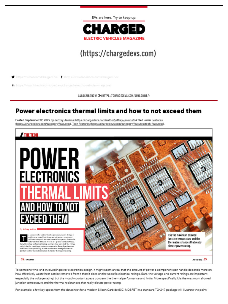 Power Electronics Thermal Management | PDF | Semiconductors | Electrical Resistance And Conductance