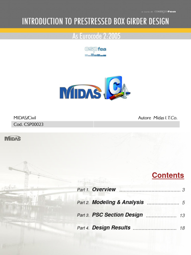 cspfea 217 Introduction to prestressed box girder design | PDF ...