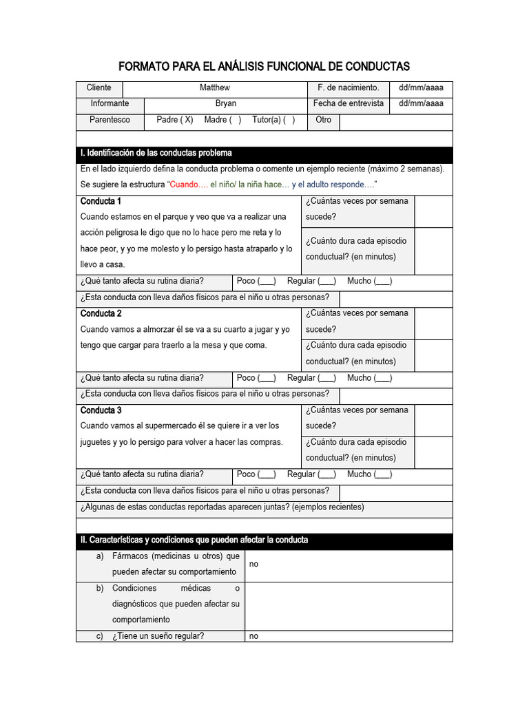 Formato Análisis Funcional 2020 | PDF | Comportamiento