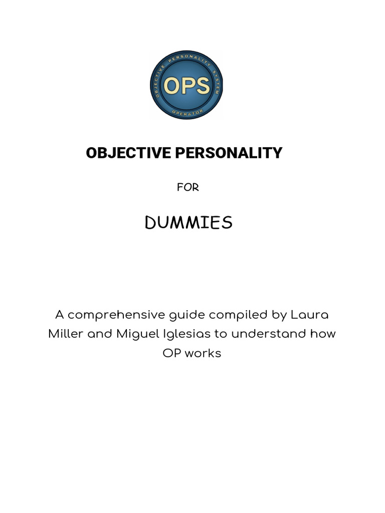 OBJECTIVE PERSONALITY For - Dummies | PDF | Scientific Method | Experiment