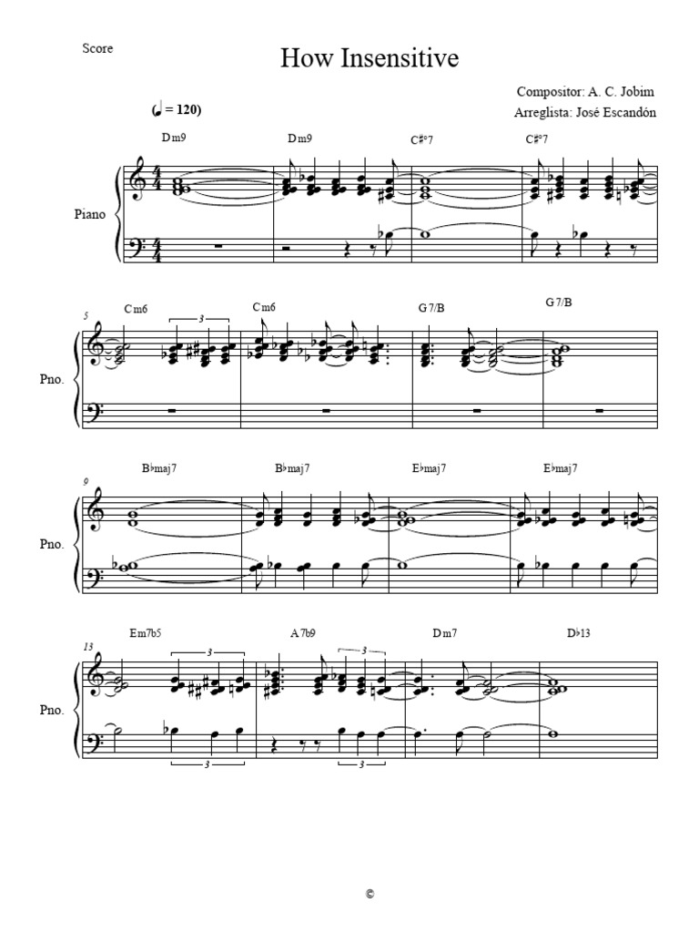 How Insensitive - Voincing | PDF