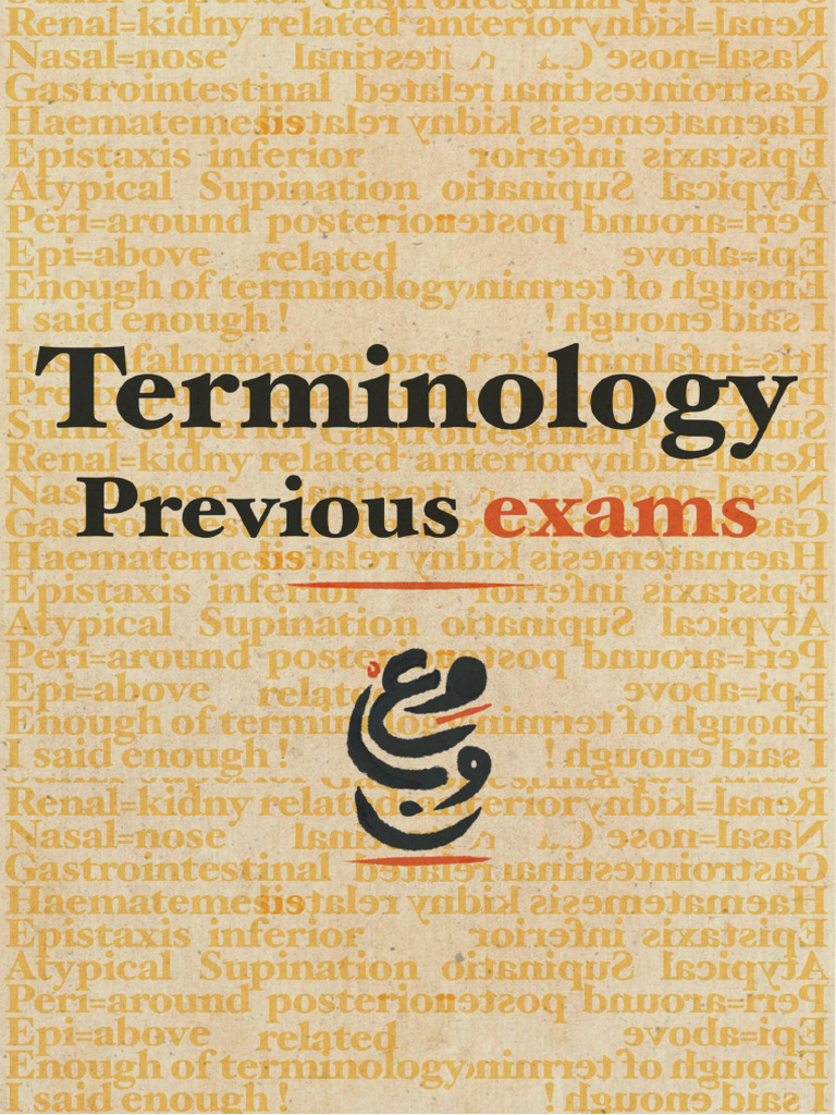 previous exams - Terminology - M3WAN | PDF | Kidney | Stomach