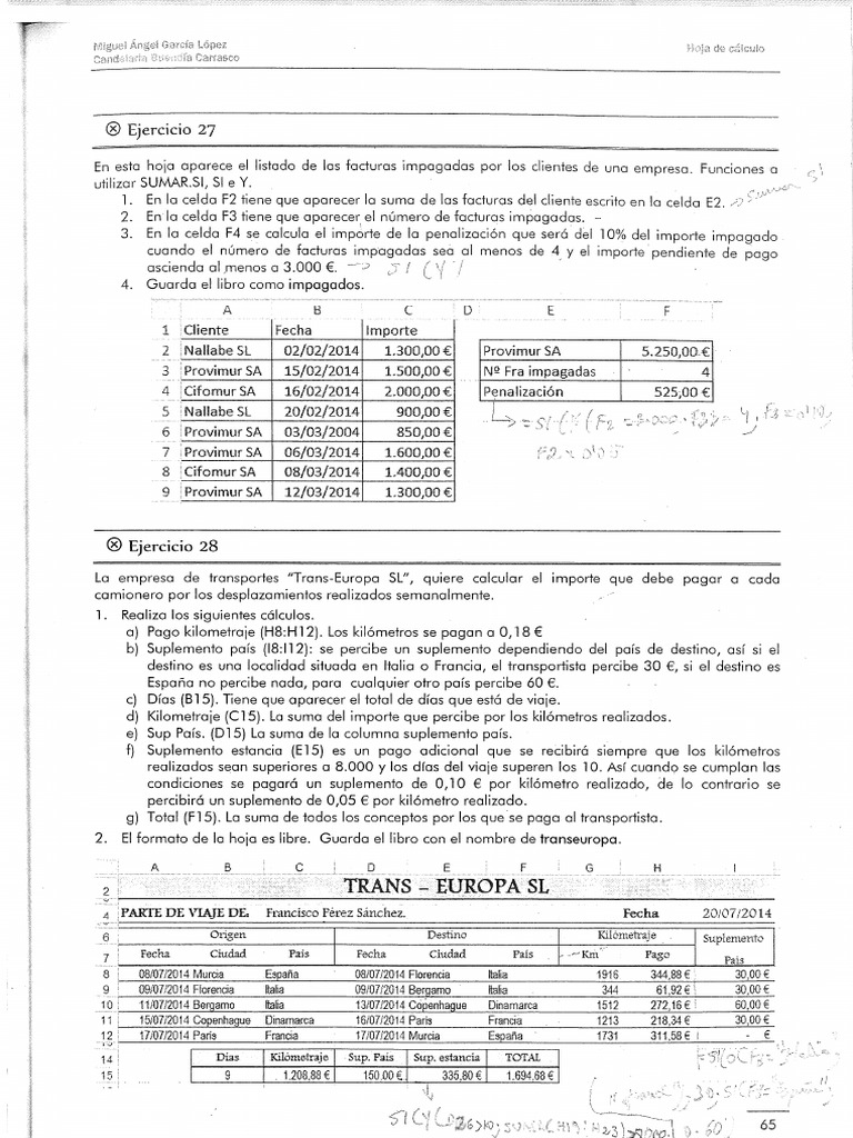 Ejerc2 - Excel | PDF