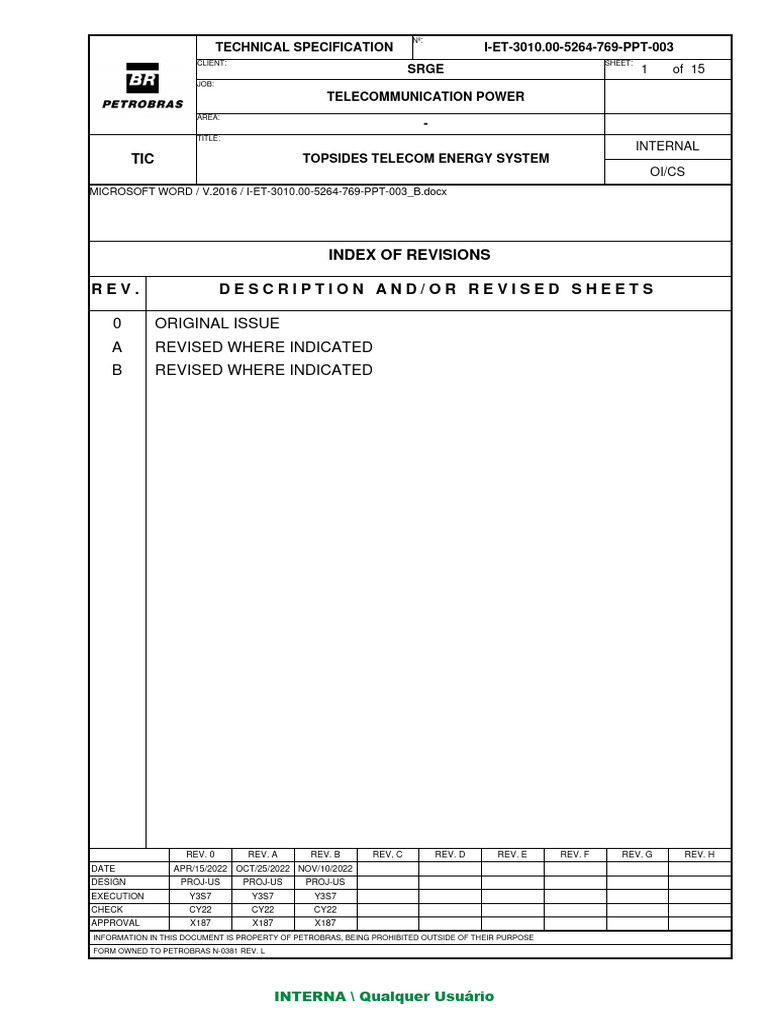 Index of Revisions Rev. Description And/Or Revised Sheets | PDF ...
