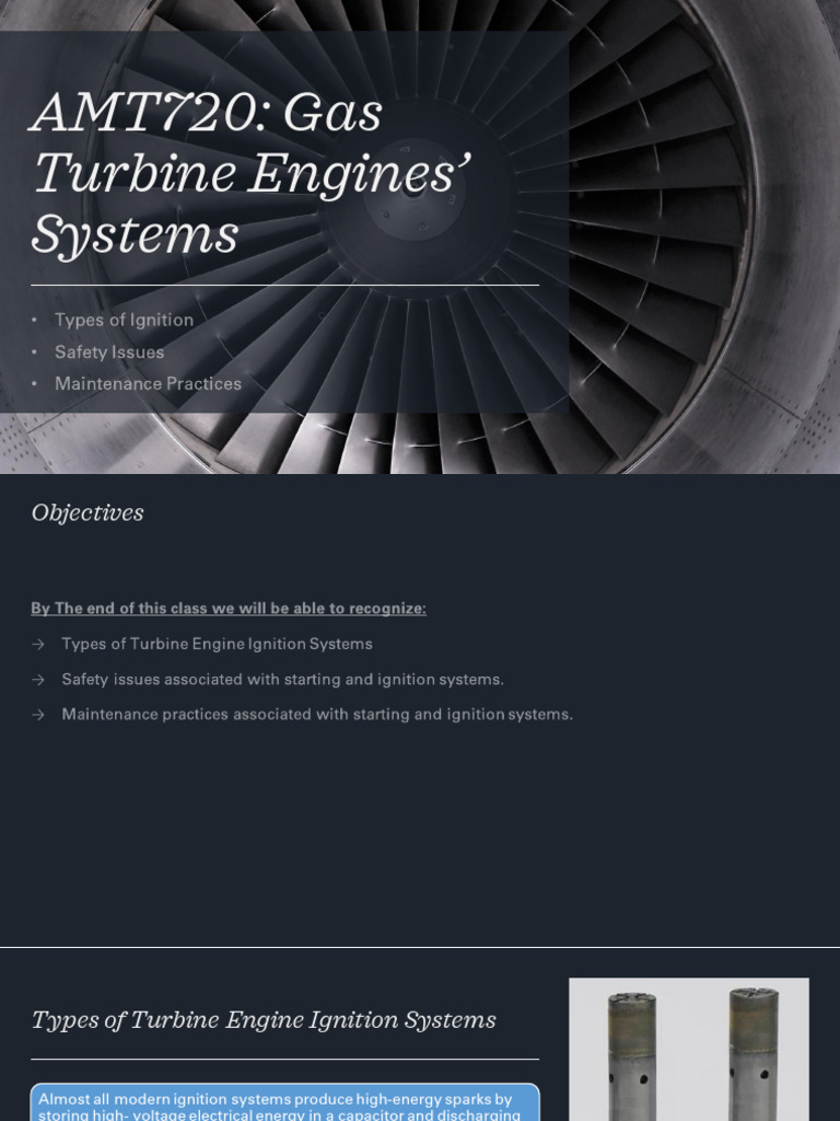 Gas Turbine Engine Starting And Ignition Pdf Ignition System