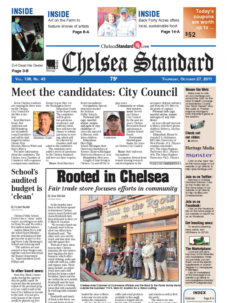 Chelsea Standard Front Page | PDF | Retail | Business