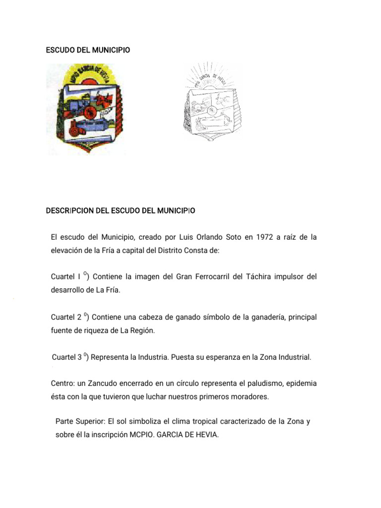 SIMBOLOS DEL MUNICIPIO GARCIA DE HEVIA | PDF