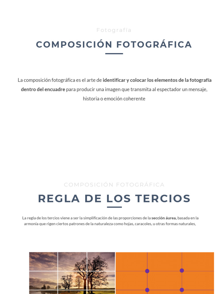 composición fotográfica LA REGLAS DE LOS TERCIOS | PDF | Composición ...
