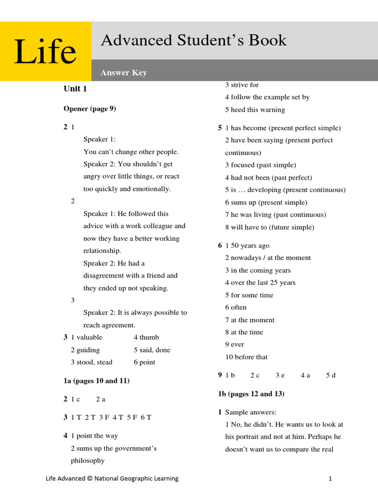 Advanced Student's Book Answer Key | PDF | Firefighter | William ...