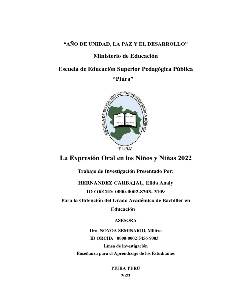 Hernandez Carbajal Elida Analy - Repositorio Eesppp | PDF | Cerebro ...