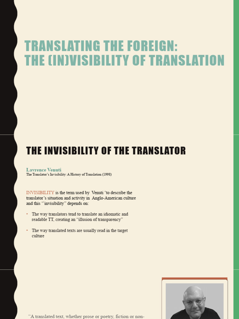 Invisibility in Translation Strategies | PDF | Translations | Linguistics