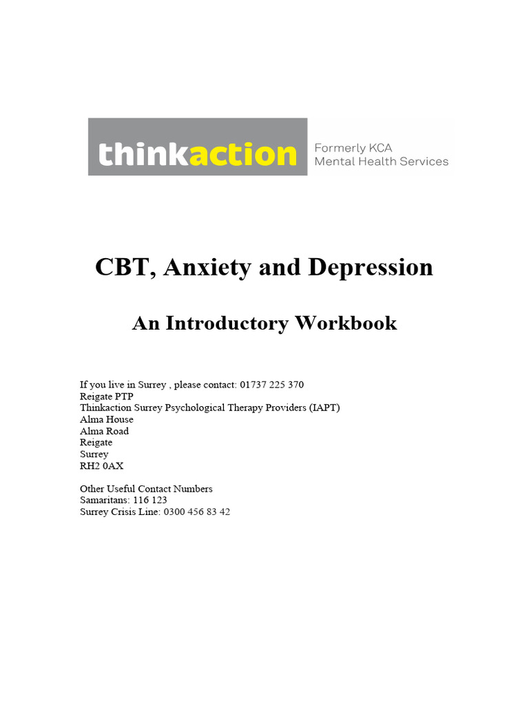 CBT Introductory Workbook | PDF | Cognitive Behavioral Therapy | Anxiety