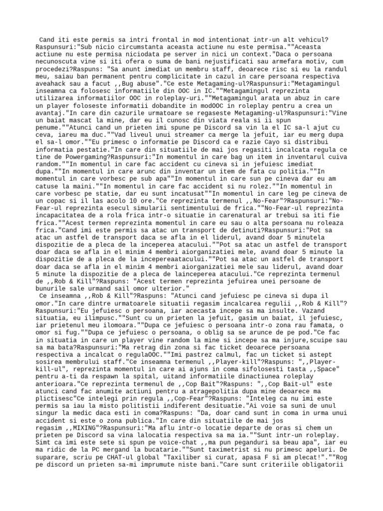 Raspunsuri Test Fplayt | PDF