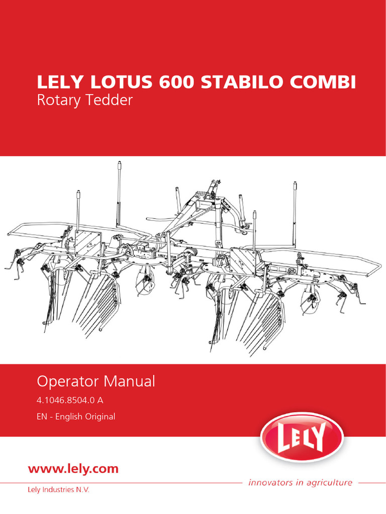 Lely Lotus 600 Tedder | PDF | Tractor | Axle