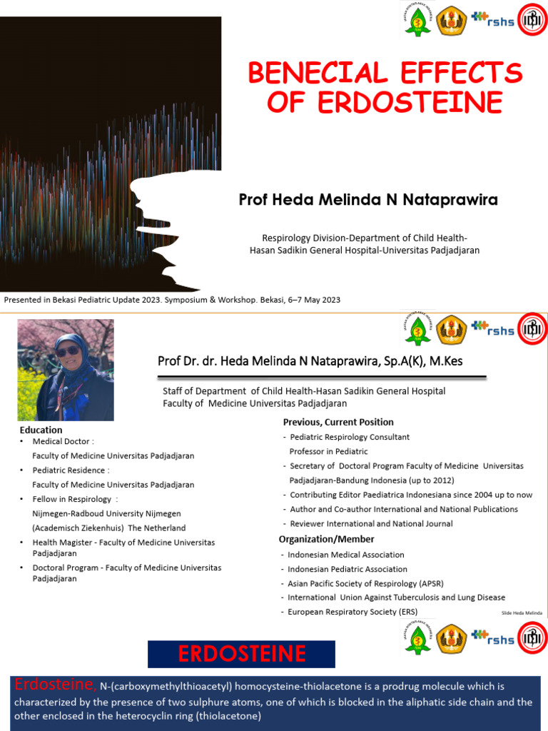 Beneficial Effect of Erdosteine | PDF | Mucus | Cough