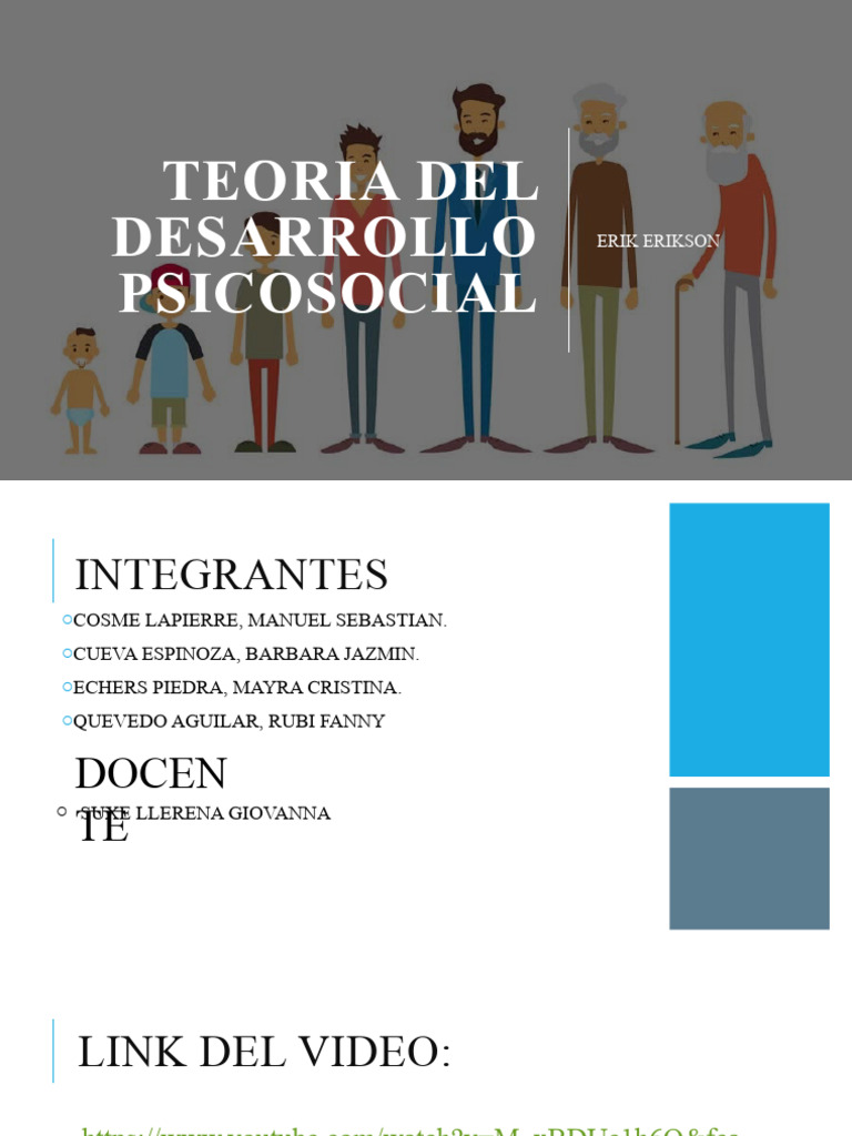 Teoria Del Desarrollo Psicosocial 1 | PDF | Adultos | Adolescencia