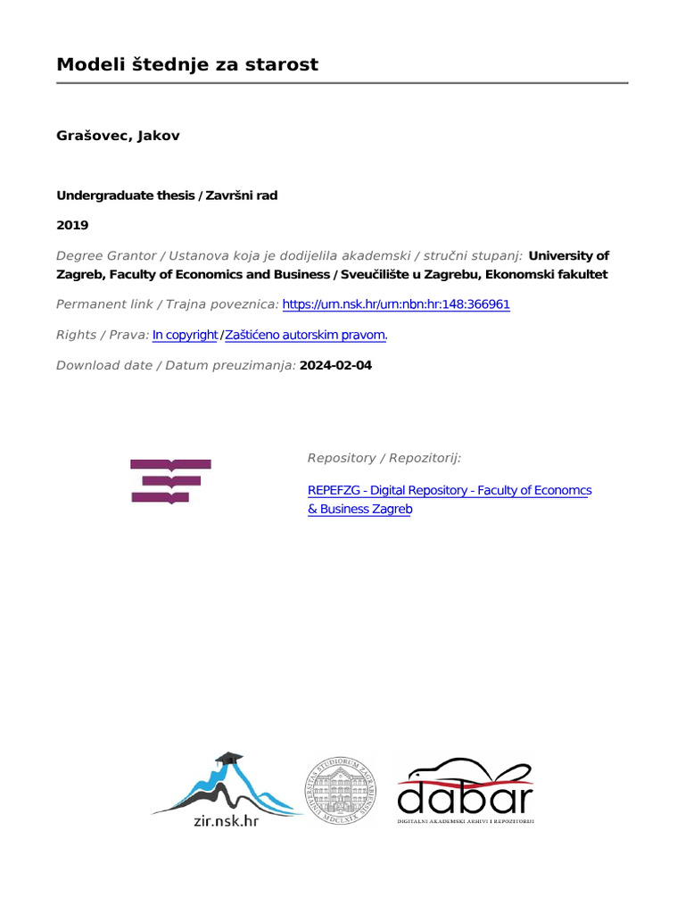 Modeli Štednje | PDF