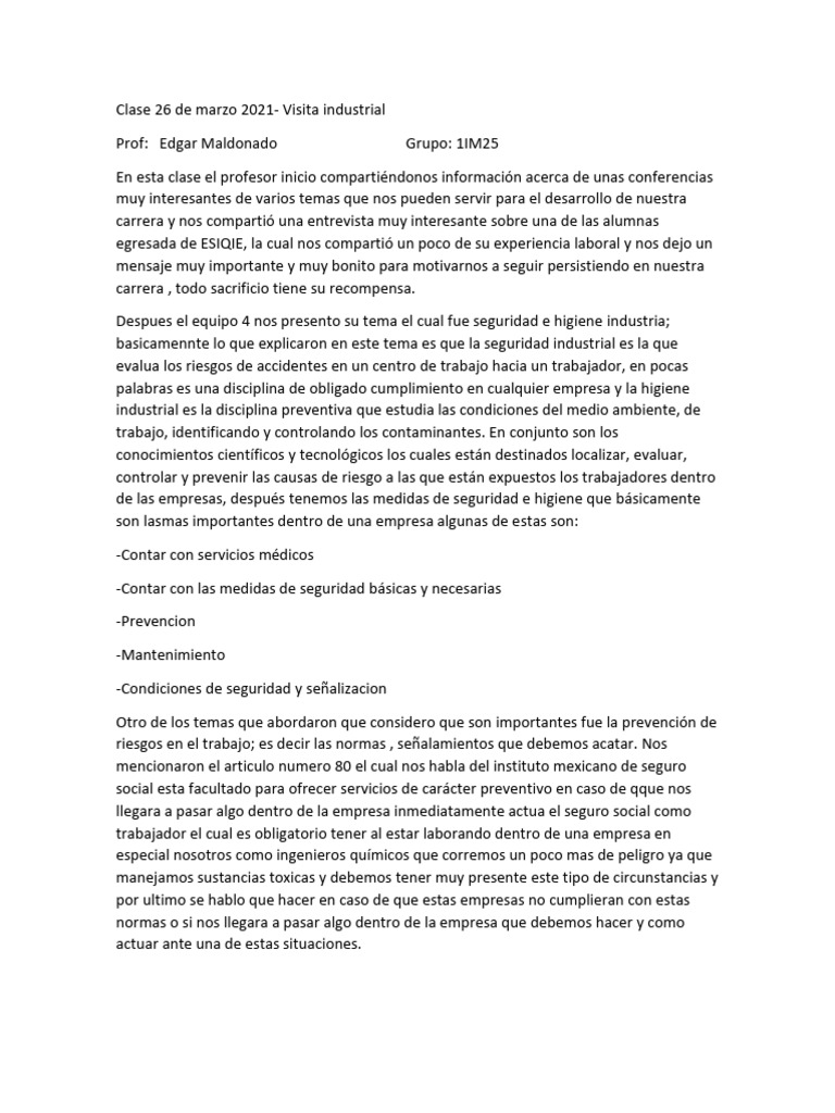 Clase 26 de Marzo 2021 | PDF