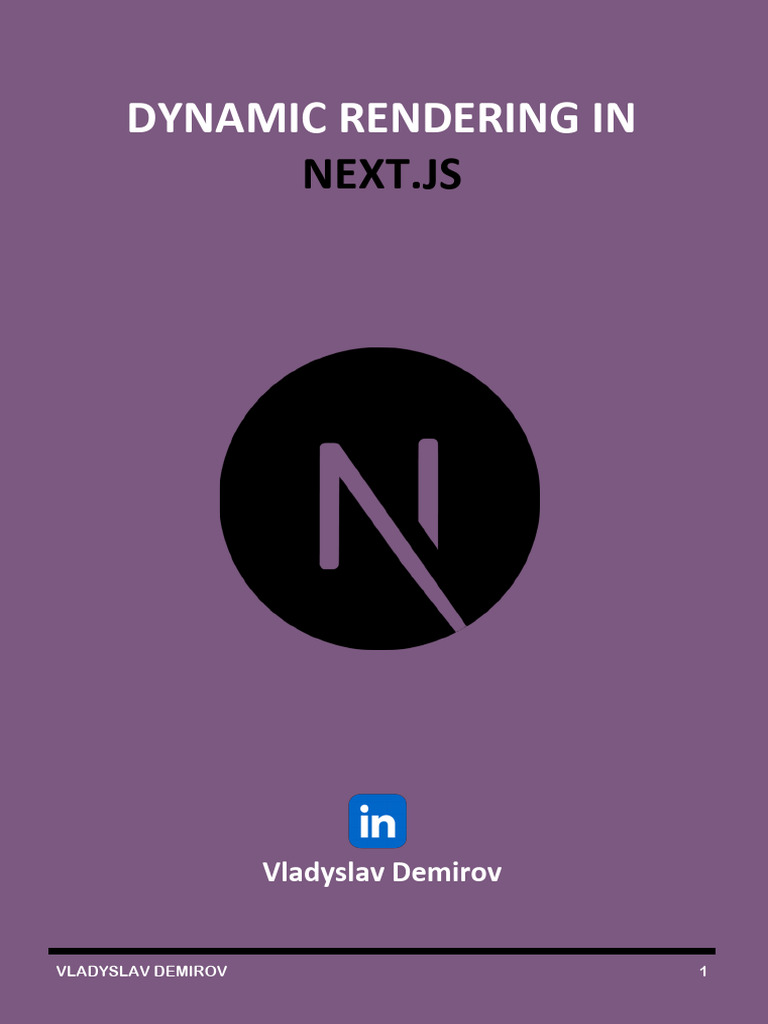 Dynamic Rendering in NextJS | PDF | Dynamic Web Page | Cyberspace Dynamic Rendering in NextJS | PDF | Dynamic Web Page | Cyberspace