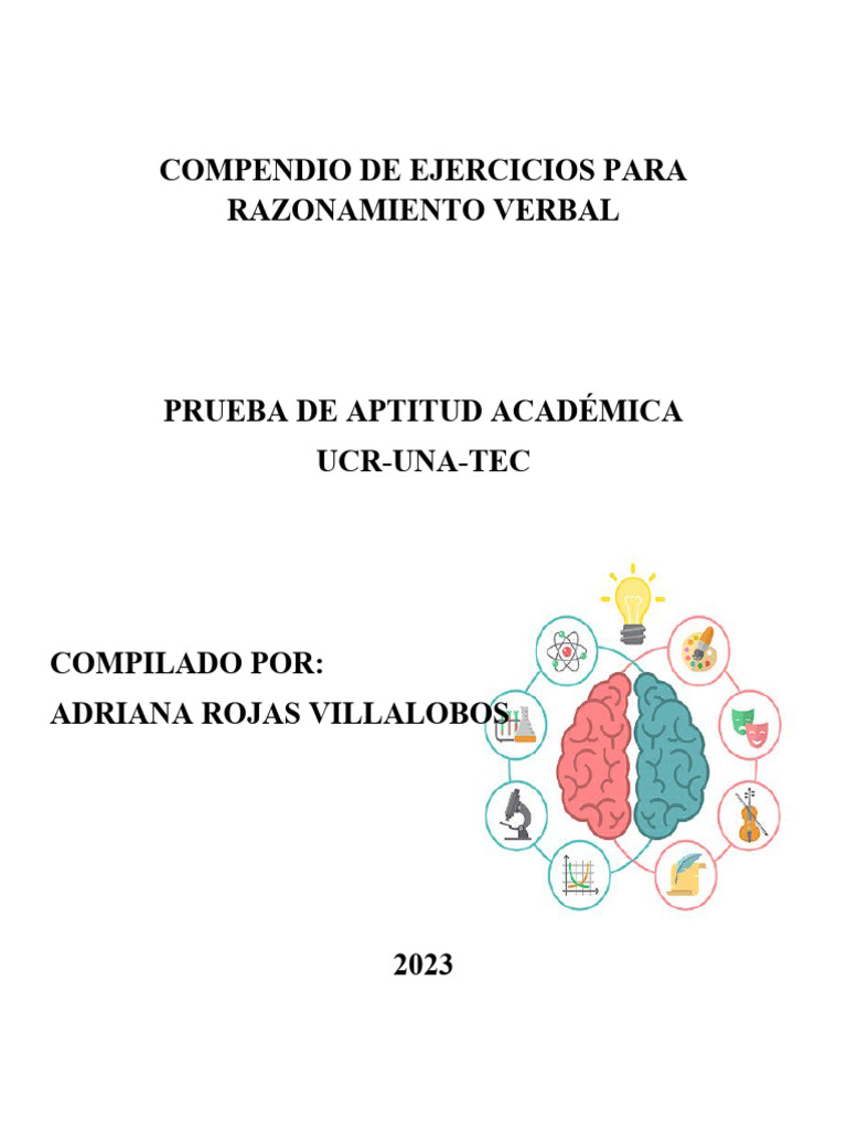 Compendio Ejercicios Razonamiento Verbal | PDF | Razonamiento deductivo | Método científico