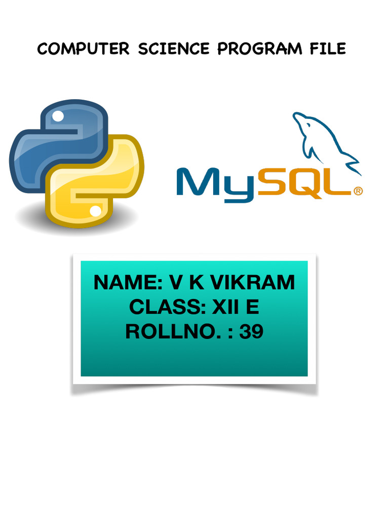 Practical File VK Vikram Xiie 39-1 | PDF | Sql | Databases