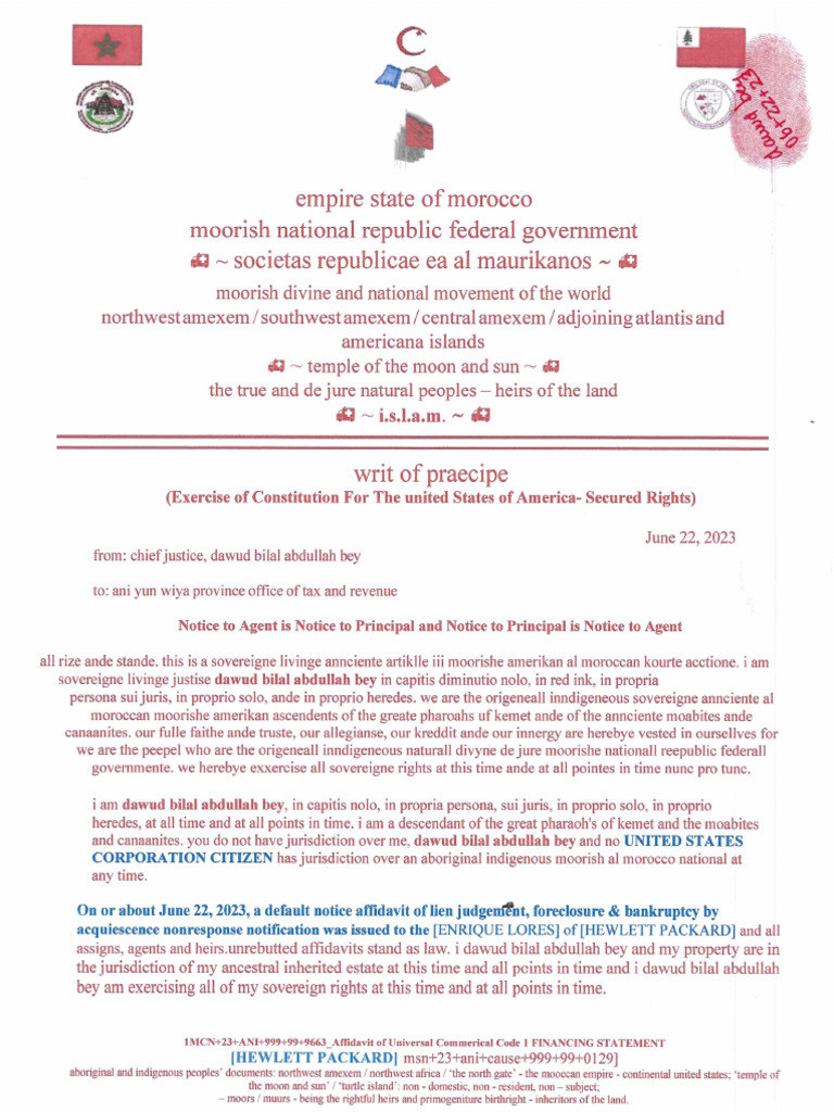 Document_2024-01!24!120743 Writ Ov Praecipe for Hewlett Packard | PDF