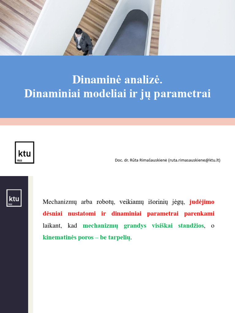 Dinaminė Analizė - Dinaminiai Modeliai Ir Jų Parametrai | PDF
